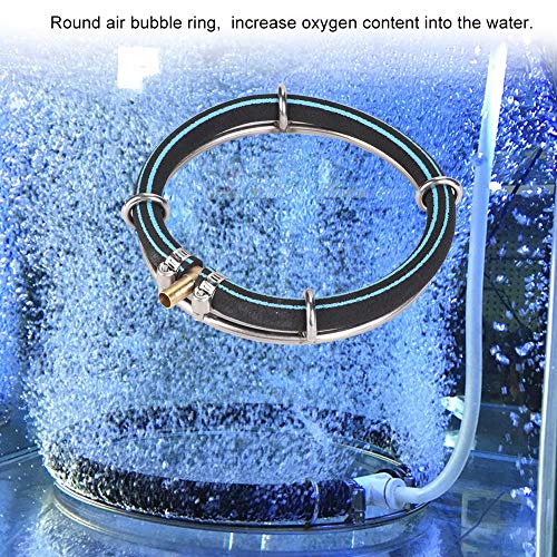 TOPINCN Aquarium Round Air Bubble Diffuser Ring Fish Pond Oxygenation Bubbler Aquarium Aerator Bubble Stone Aquarium Air Stone Disc for Aquarium and Fish Tank(15cm)