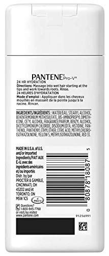 Pantene Shampoo & Conditioner Bundle, Daily Moisture Renewal, 3.38 Oz Travel Size (3 Duo Sets)