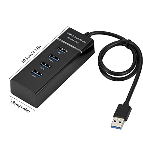 SHYPT USB3.0 Extender Multi-Port USB 1 to 4 Cable Adapter Laptop Hub Docking Station 4-Port Hub with 5Gbps Data Transmission Speed (Color : Black)
