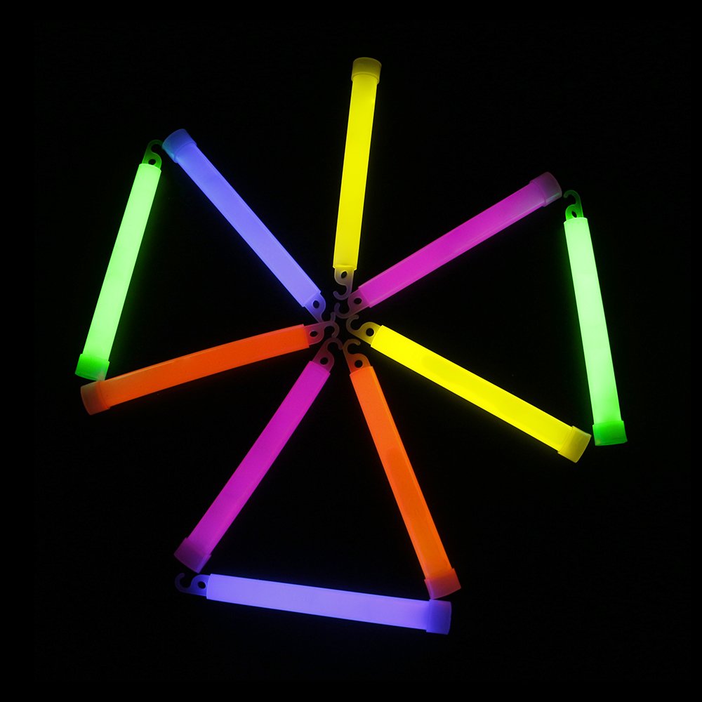 novelinks 50 Pcs 6'' Premium Glow Sticks Bulk - Ultra Bright Large Glow Necklaces Bulk Light up Necklaces Bulk Glow in The Dark Necklaces, Emergency Glow Sticks, Long-lasting Lighting Waterproof