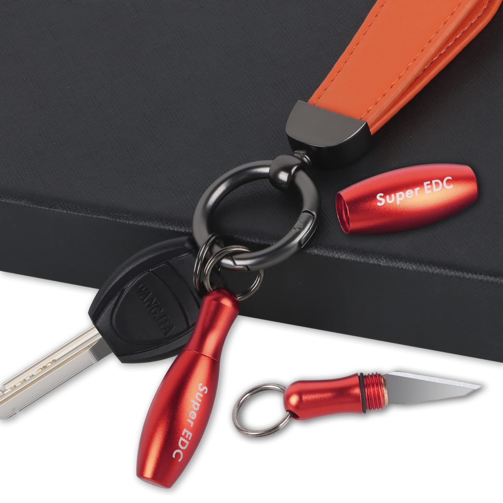 Blinture Package Cutter Opener, Box Cutter, Utility Knife Keychain Accessories, Bowling Keychain Knife, Gift for Men&Women