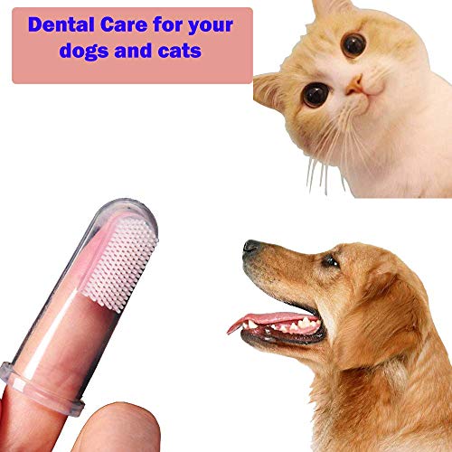 FadaStore 8 Units Pack Pet Finger Toothbrush for Dogs & Cats, Extra Soft Silicone Bristles Professional Dog Toothbrush & Cat Toothbrush, Easy Teeth Cleaning for Dog Dental Hygiene