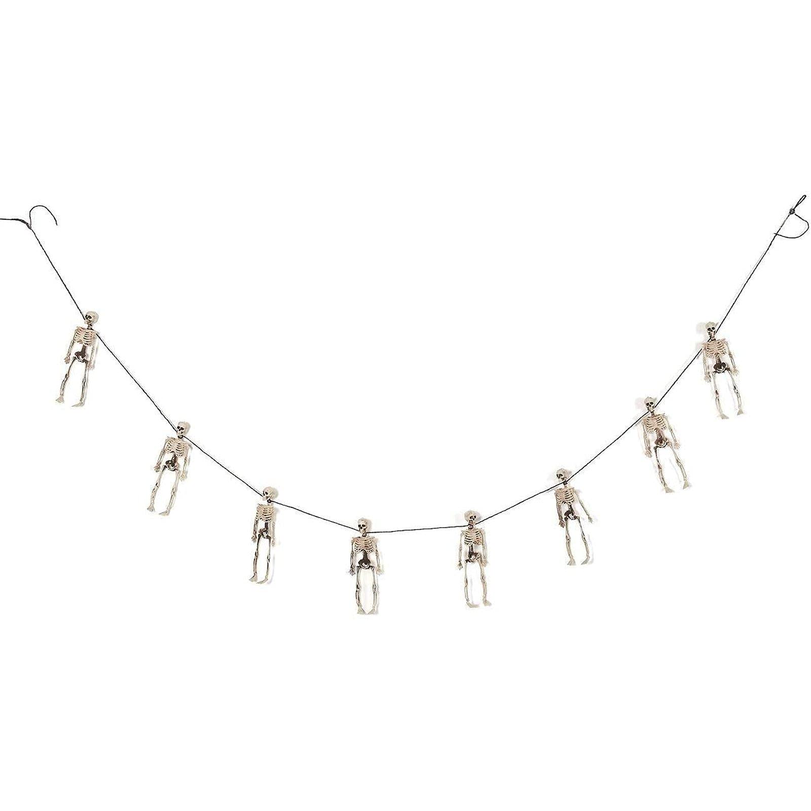 6 Feet Halloween Skeleton Garland - Hanging Human Bones Figurine Banner - Party Decorations for Haunted House Accessories