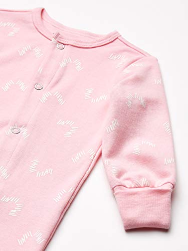 Hanes baby girls Ultimate Flexy 2 Pack Sleep and Play Suits Layette Set, Pink Shapes, 12-18 Months US
