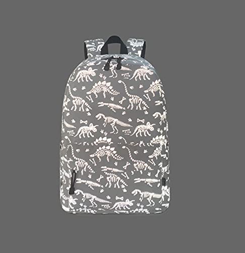 Acmebon Cool Fluorescent School Backpack for Girl and Boy Roomy Reflective Daypack White