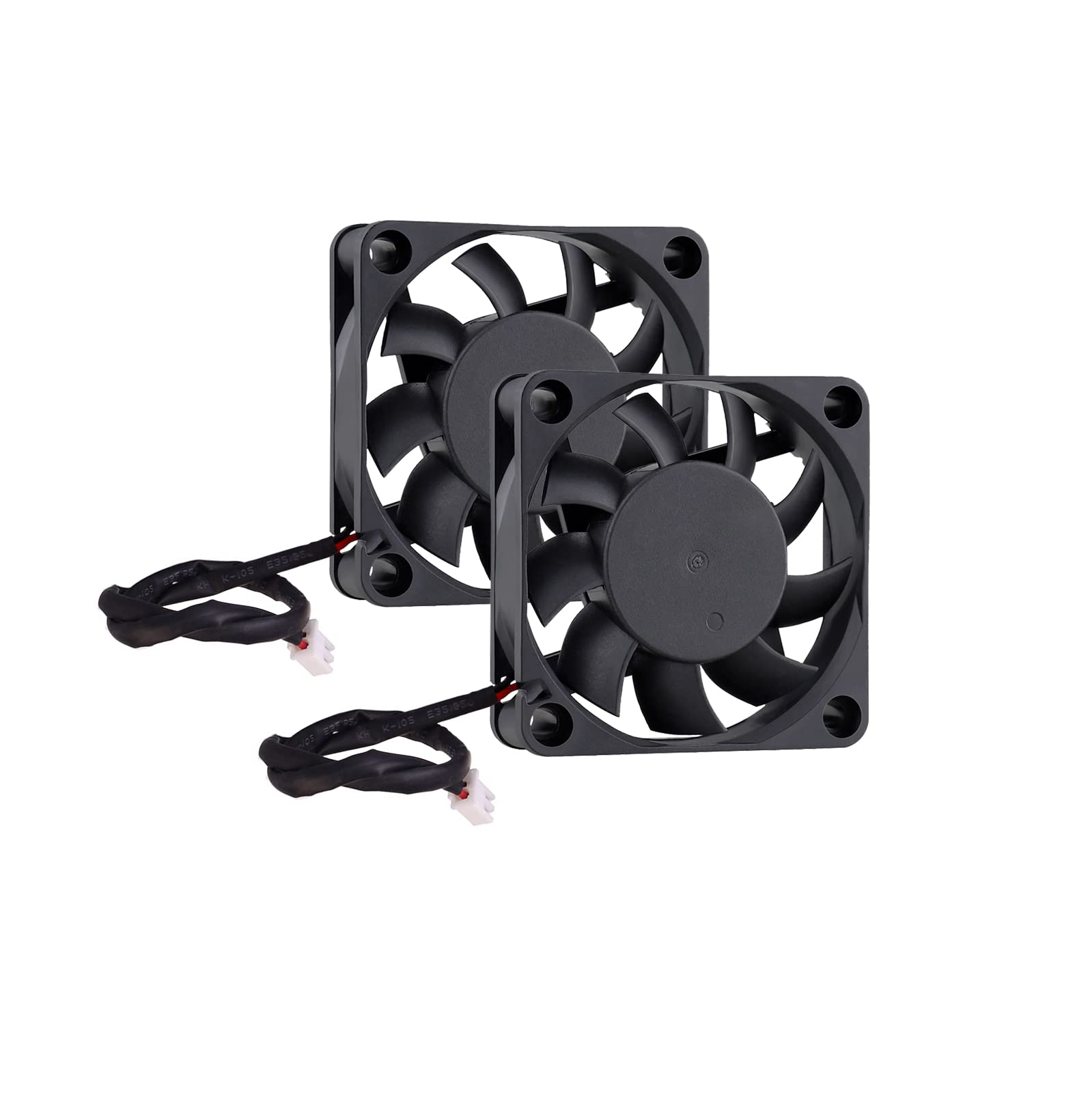 2-Pack 60mm x 60mm x 15mm 12V 6000RPM Brushless Small Cooler Cooling Replacement Fan Dual Ball Bearing