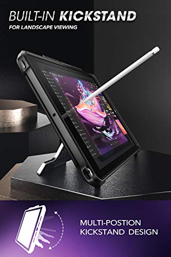 SUPCASE UB Series Designed for iPad 10.2 2019/2020/2021, iPad Air 3 Case 10.5 Inch, with Built-in Apple Pencil Holder Full Body Rugged Protective Case for iPad 9th/8th/7th Generation (Black)