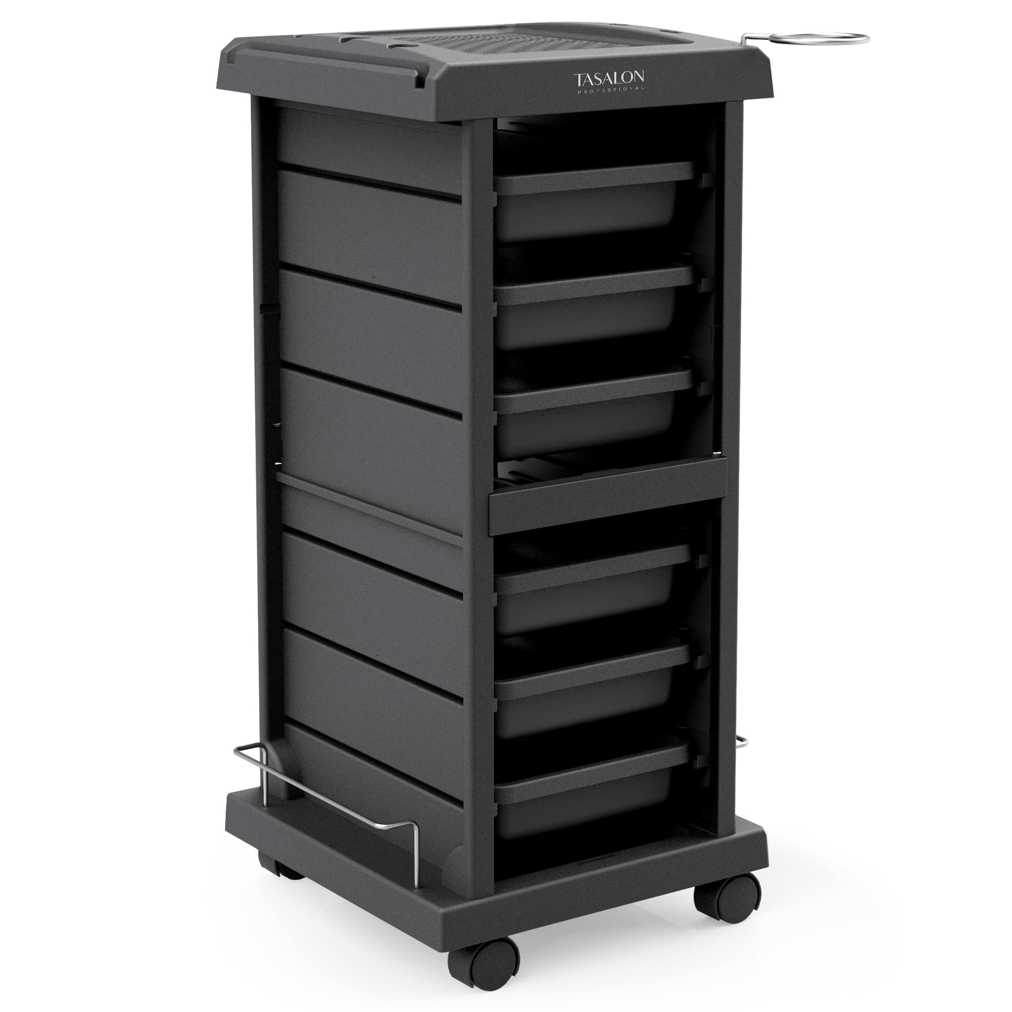 TASALON Salon Trolley Cart for Salon Station - Space Saving Salon Rolling Cart for Extra Storage - Hair Salon Beauty Cart - 6-Tray Salon Cart - Multipurpose Tool Cart - Tattoo Tray