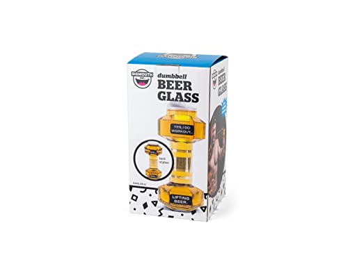 BigMouth Inc. The Dumbbell Beer Glass, Novelty Beer Drinking Glass, 24 Oz