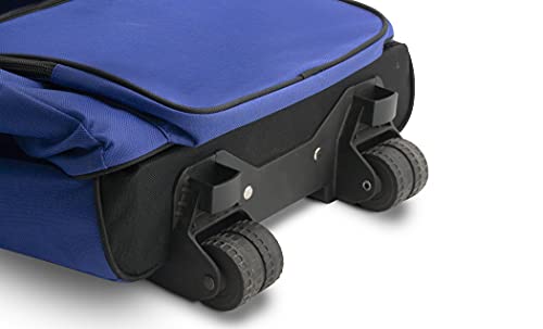 Eternal Living Collapsible Rolling Cooler with Wheels for Sand and Handle 50 Can Capacity Portable Ice Box Chest for Beach, Blue