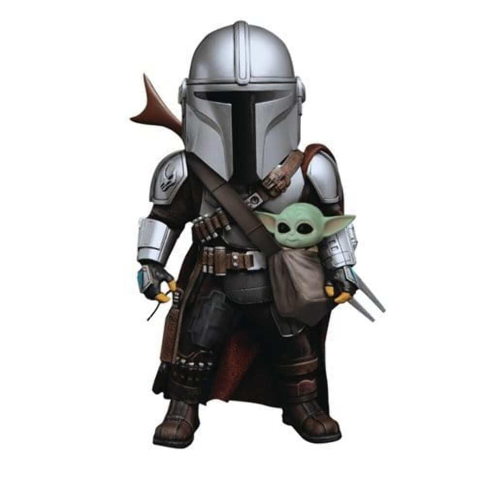 Beast Kingdom Star Wars: The Mandalorian: The Mandalorian EAA-122 Egg Attack Action Figure, Multicolor
