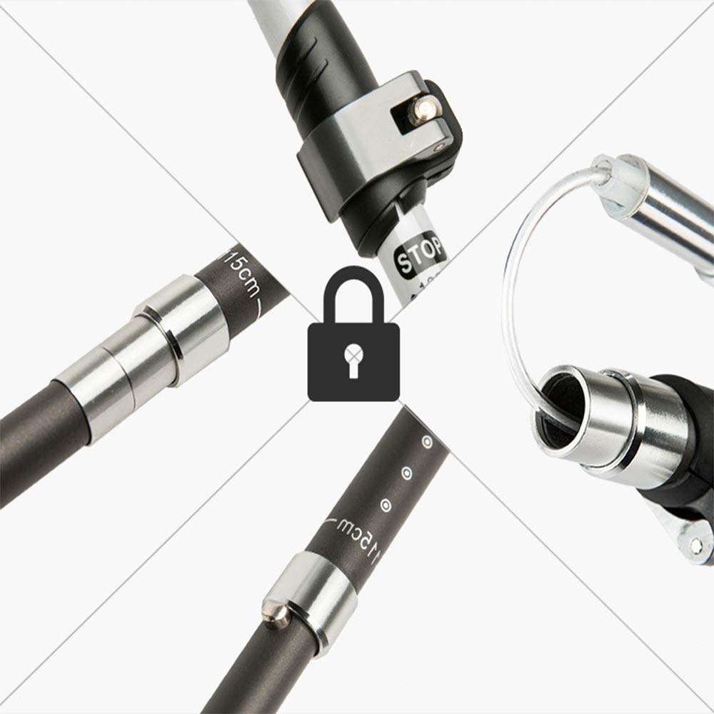 2-pc Pack Carbon Fiber Trekking Poles - Adjustable Ultralight Lightweight Quick Lock Walking or Hiking Stick for Hiking, Camping, Backpacking - with Cork Grip, Padded Strap