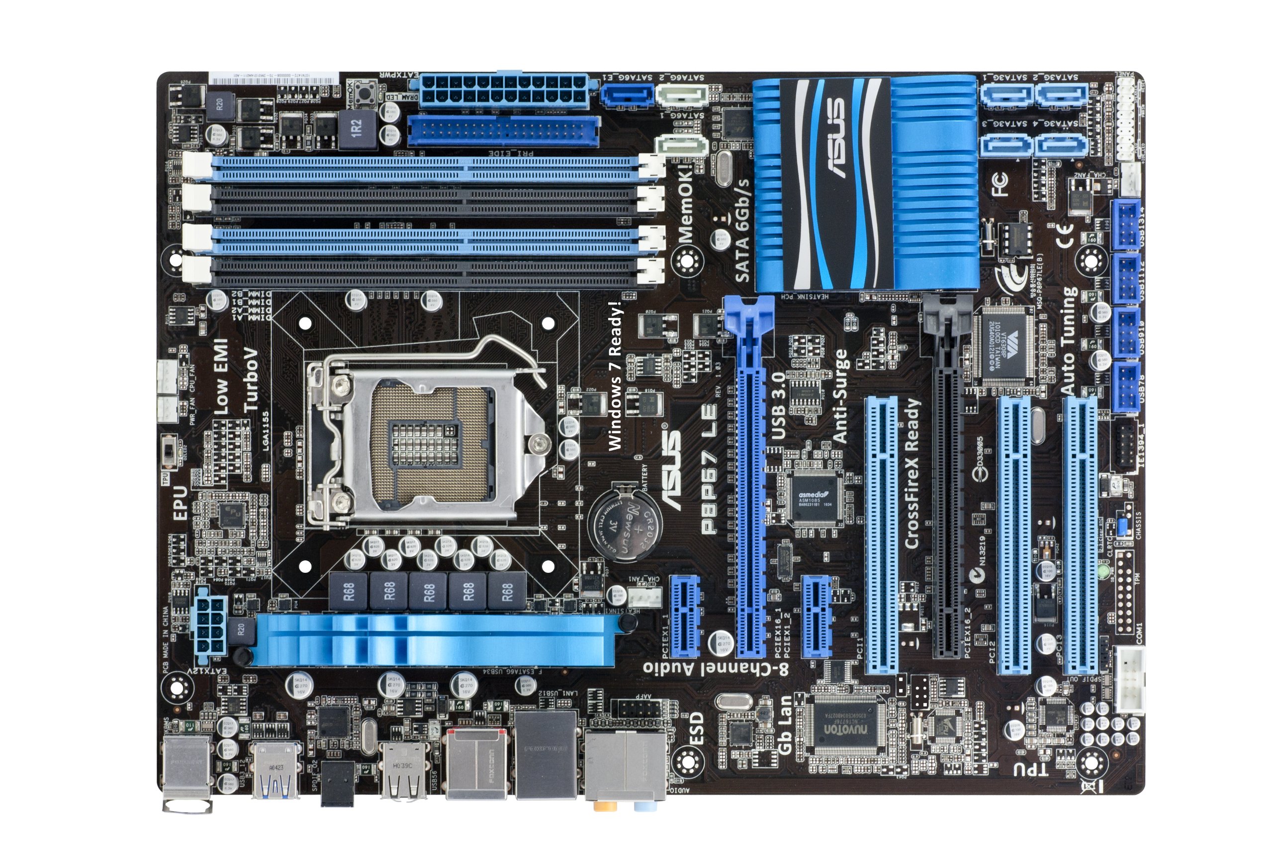 ASUS P8P67 LE LGA 1155 SATA 6Gbps and USB 3.0 Supported Intel P67 DDR3 2200 ATX Motherboard