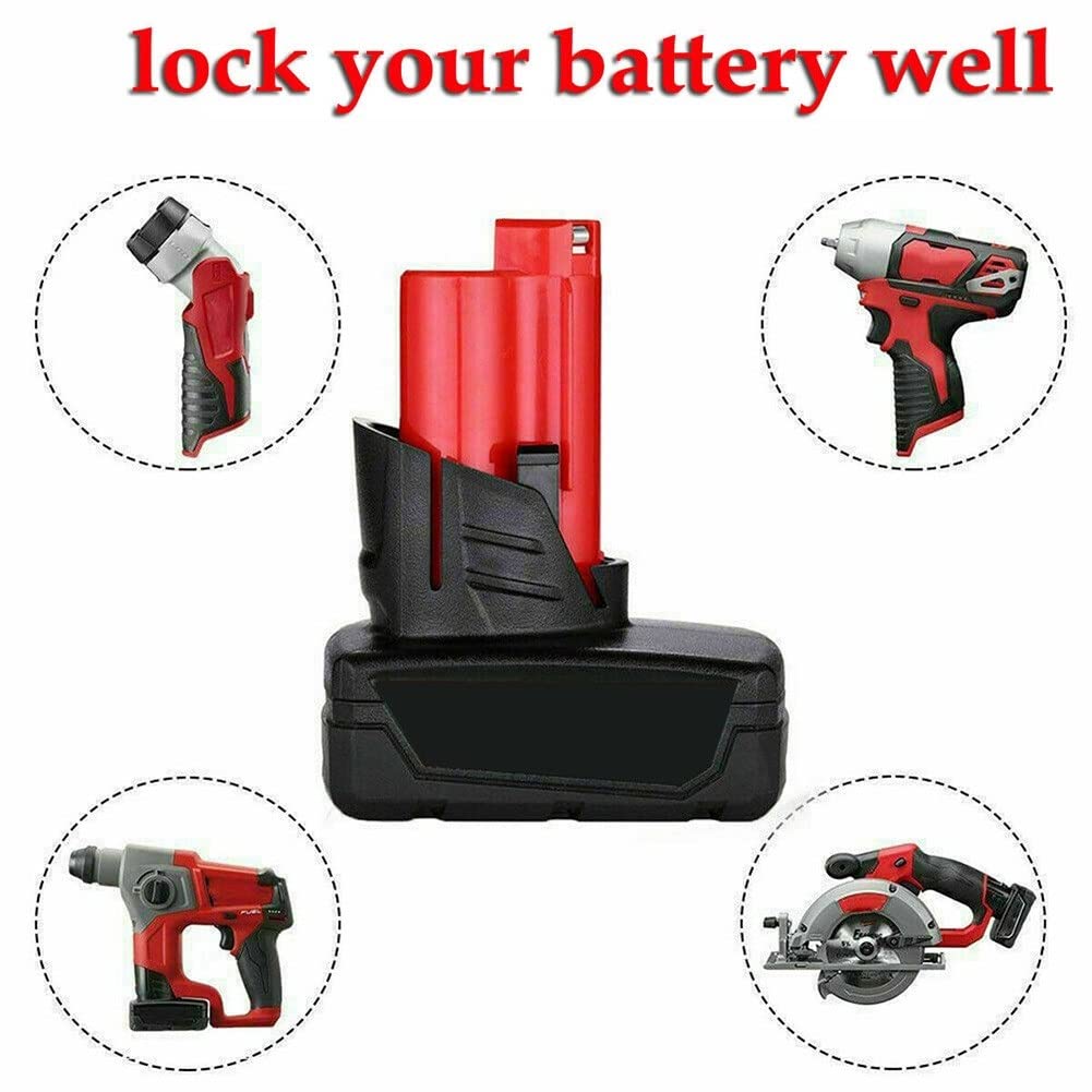 2pcs M12 Battery Plastic Case Box Top Shell Replacement for Milwaukee 12V 48-11-2411 M12 Li-ion Battery Shell Housing Cordless Tools