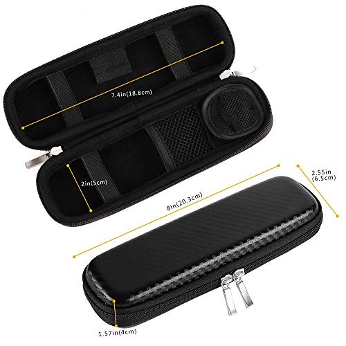 Aunote Holder Case for Apple Pencil 1st and 2nd Generation, PU Leather Protective Bag, Compatible with iPad Pro Pen, Samsung, Huawei, Apple Pen Accessories, USB Cable, Earphone, Fountain Pen. Black