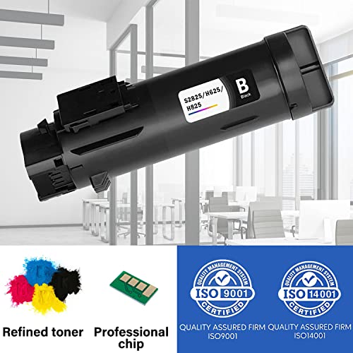 Ledes Compatible Toner Cartridge Replacement for Dell 2825 H625 H825 S2825 for H625CDW H825CDW S2825CDN High Yield (2 Black, 1 Cyan, 1 Magenta, 1Yellow, 5-Pack)
