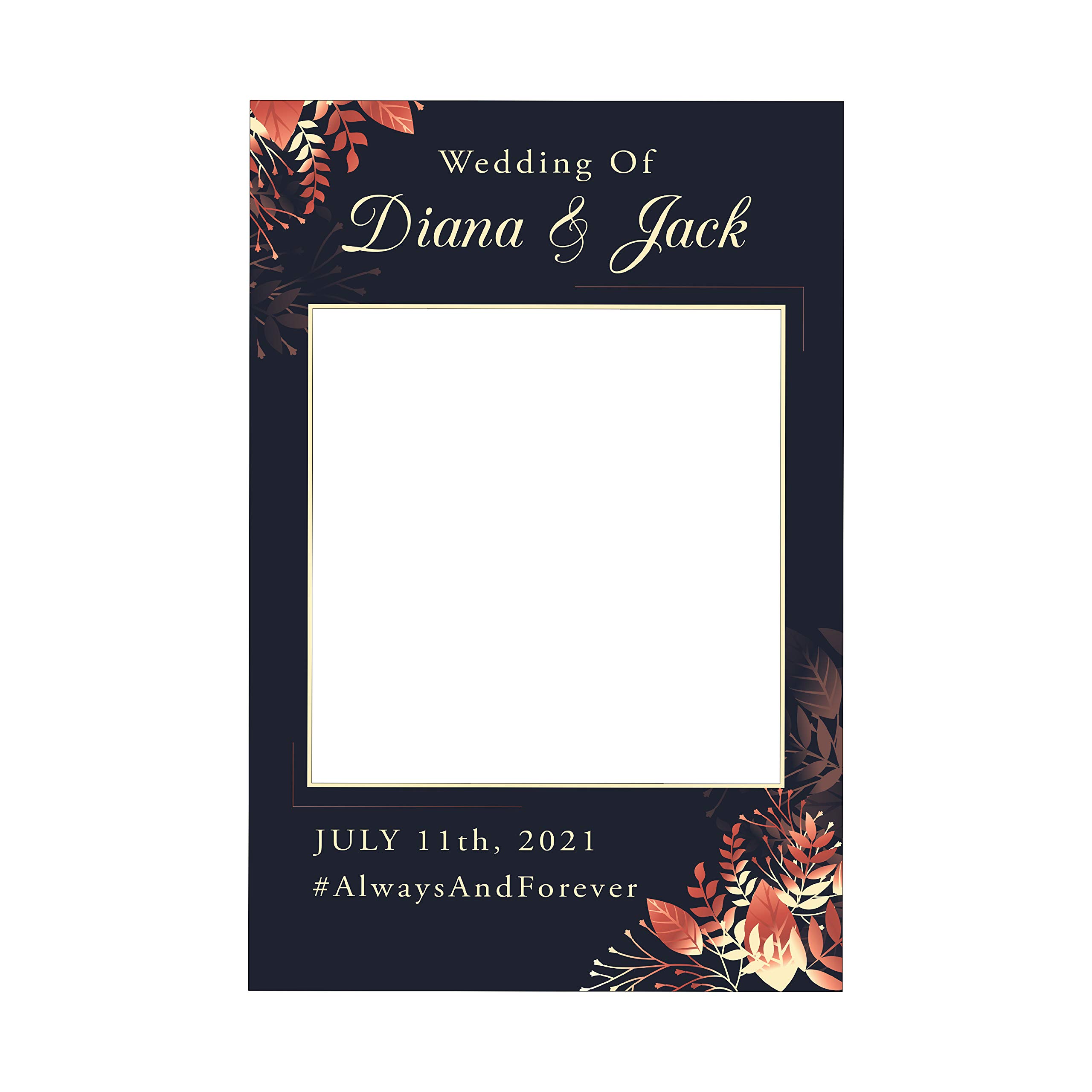 BannerBuzz Custom and Standard Selfie Frames, 890 GSM 5mm Non-Reflective Corflute Material, 600 DPI Direct UV Printing on Substrate, for Parties Photo Booth Events (Design 04, 36"x48")