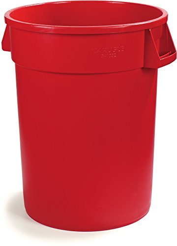 Carlisle FoodService Products CFS 34105505 Bronco Round Waste Container Only, 55 Gallon, Red