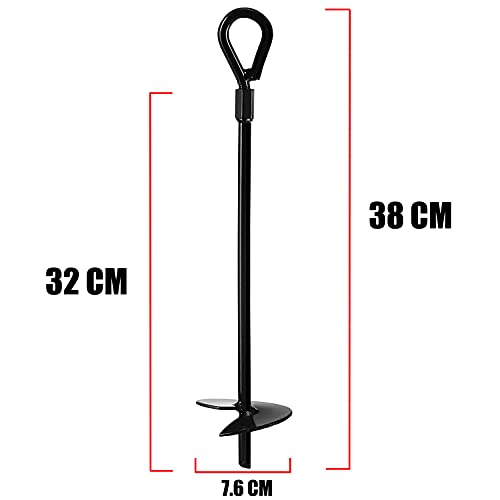 Jayzod Earth Ground Anchor 15 Inch Heavy Duty Earth Anchors Shelters, Canopies,Tents,Swing Sets,Trampoline,4 Pack,Adapter not Included