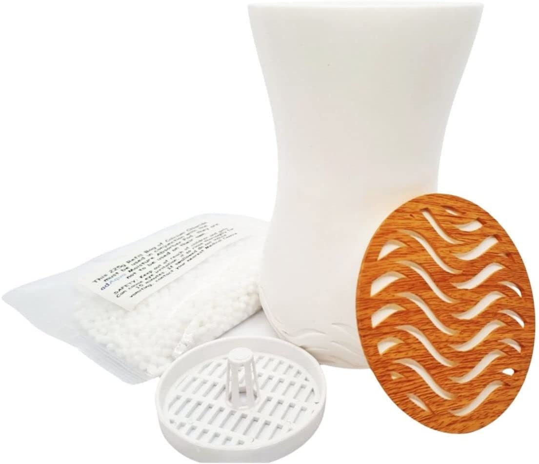 adAqua Refillable Moisture Absorber-8oz’s Packed in Pod. Fragrance Free Moisture Remover for Storage, Rooms, and Basement – Calm White.