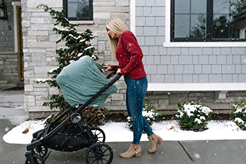 Baby Car Seat Cover Canopy and Nursing Cover Multi-Use Stretchy 5 in 1 Gift "Juniper" by Copper Pearl
