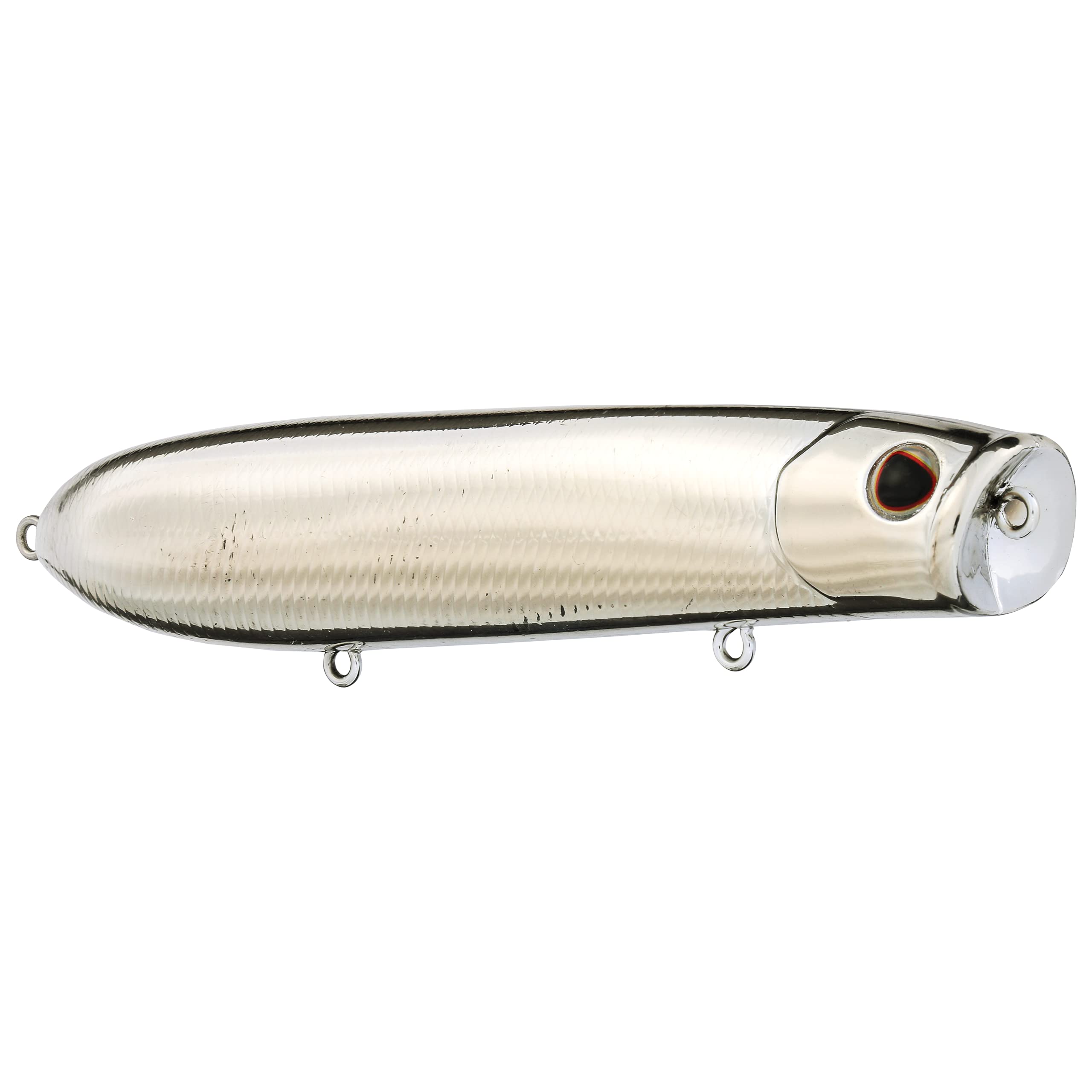 Berkley Cane Walker Topwater Fishing Lure, Chrome, 5/7 oz, 110mm Topwater, Heavy Tail Weight for Long-Distance Casting, Equipped with Fusion19 Hook