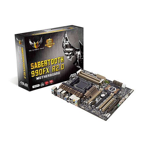 ASUS TUF SABERTOOTH 990FX R2.0 Socket AM3+ DDR3 SATA 6Gb/s USB 3.0 AMD 990FX ATX Motherboard