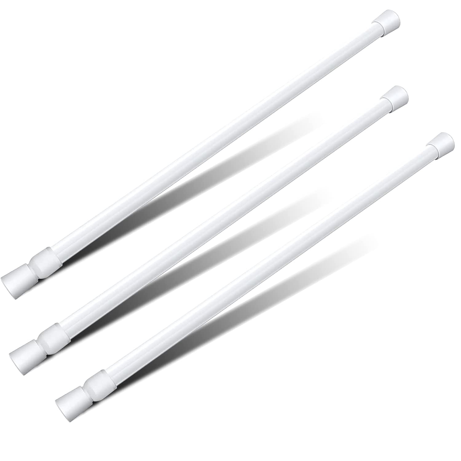 3 Pcs Window Security Bar 15.75-27.6 Inch Adjustable Window Locks Security Bar Sliding Glass Door Lock Security Bar White Security Window Lock Bar for Children Home, Extends from 15.75-27.6 Inch