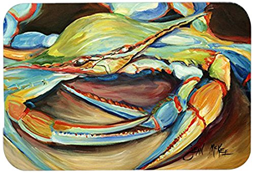 Caroline's Treasures JMK1096LCB Blue Crab Glass Cutting Board Large Decorative Tempered Glass Kitchen Cutting and Serving Board Large Size Chopping Board