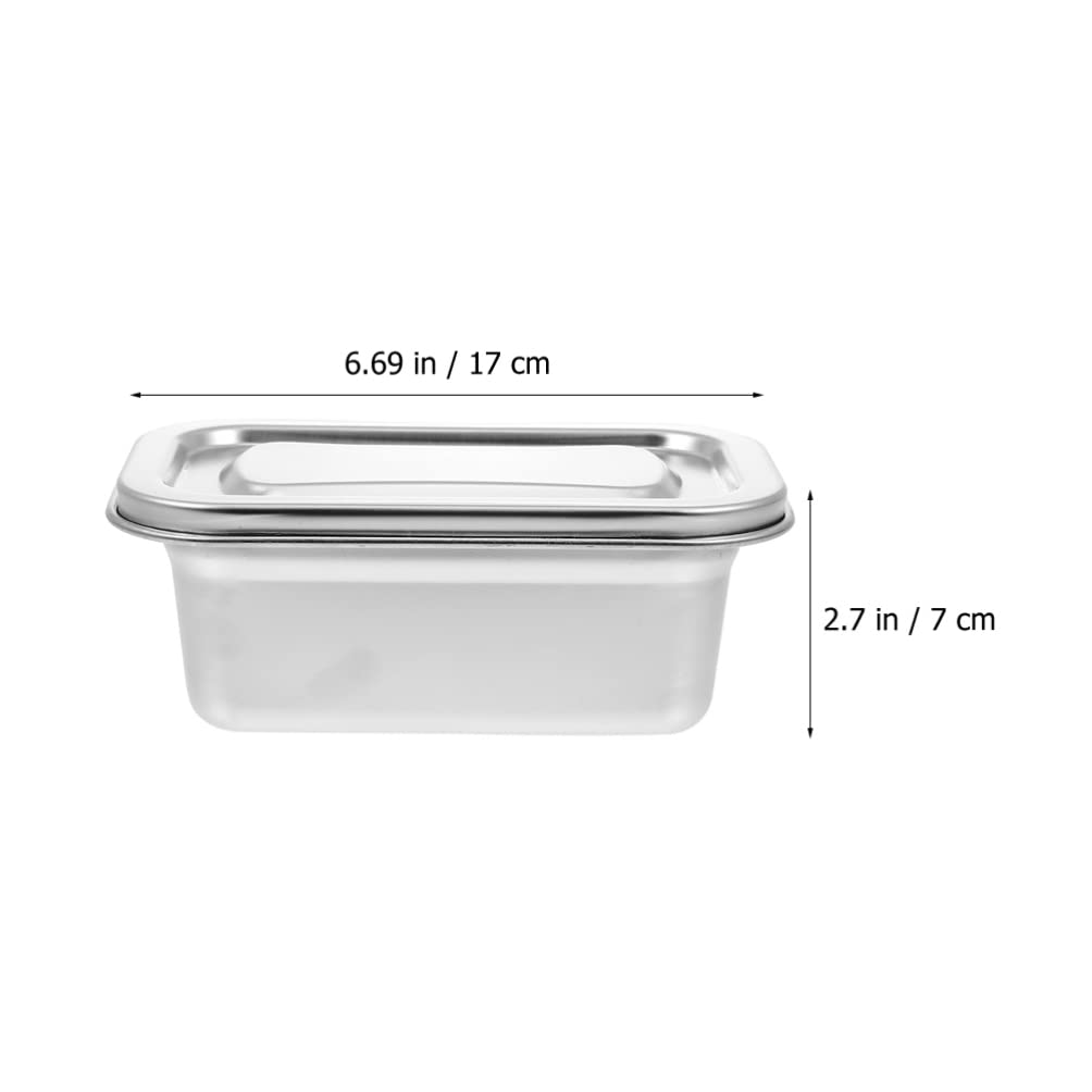 2pcs Reusable Ice Cream Storage Containers with Lids Stainless Steel Food Keeper Freezer Box Insulated Ice Cream Tub for Refrigerator Home Made Ice Cream