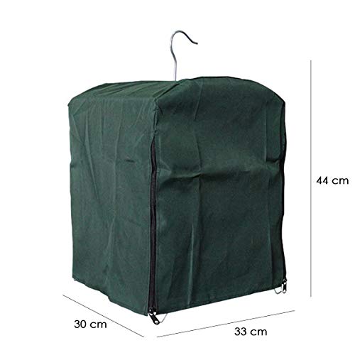 Felenny Rainproof Birdcage Cover with Zipper Closure Light-Proof Parrot Cage Shield Windproof Rainproof Cover for Bird Cage