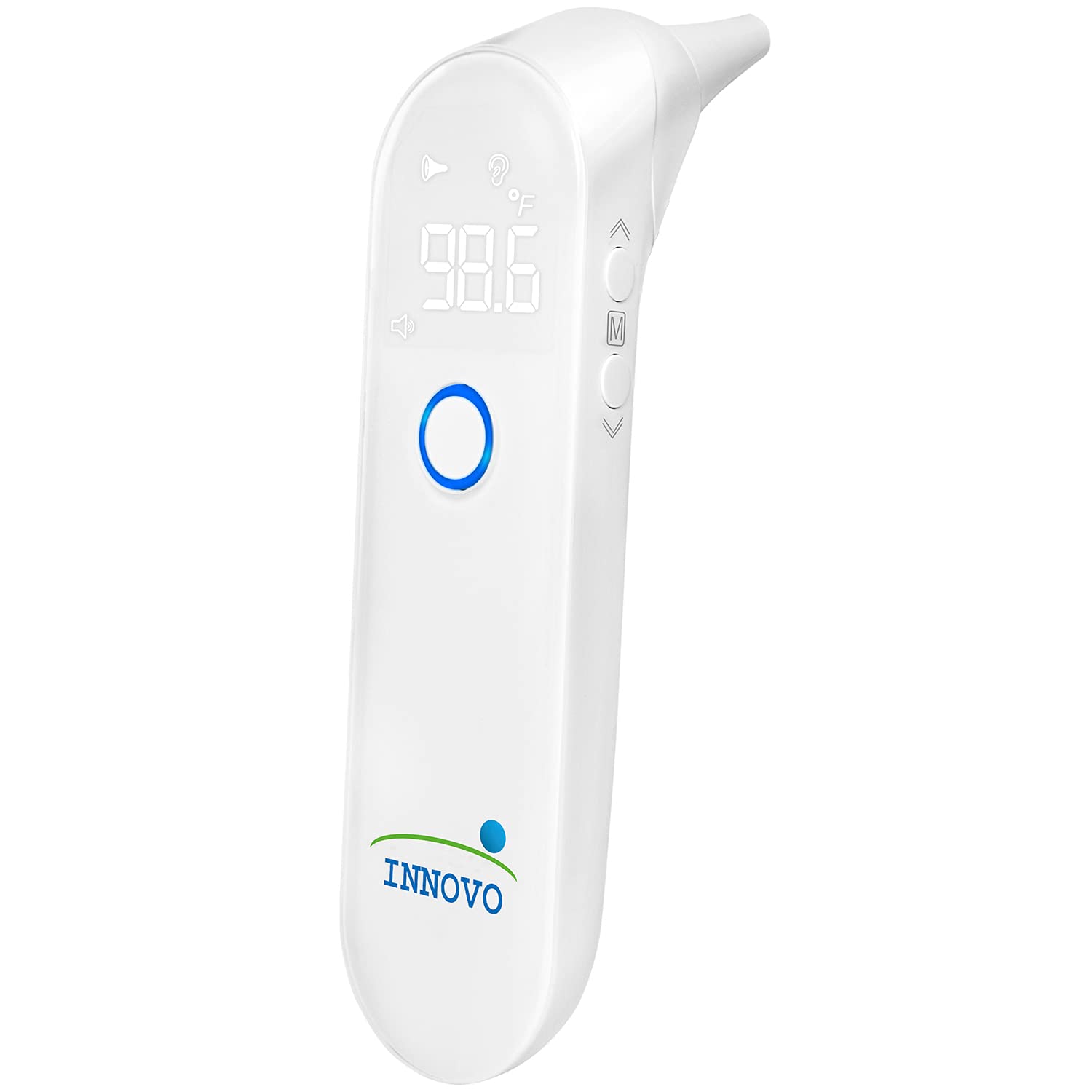 Innovo FSA/HSA Eligible iE100B Reusable Infrared Digital Ear Thermometer, Professional Series, with Fever Alert Detection and 20x Disposable Probes