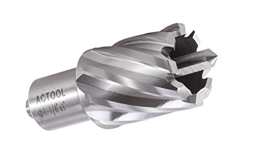 ACTOOL 1-1/8" Diameter × 1" Depth of Cut HSS ANNULAR Cutter with 3/4'' Weldon Shank