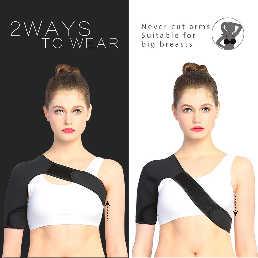 28" to 40"Shoulder Brace,Adjustable Shoulder Rest Relieve Pressure Shoulder Brace, Arm Injury Prevention Stabilizer Sleeve Wrap Shoulder Brace Aid, for Dislocation Joint and Tear Pain, Shoulder S