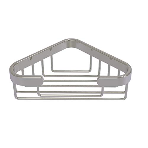 Allied Brass BSK-10ST Corner Soap Shower Basket, Satin Nickel