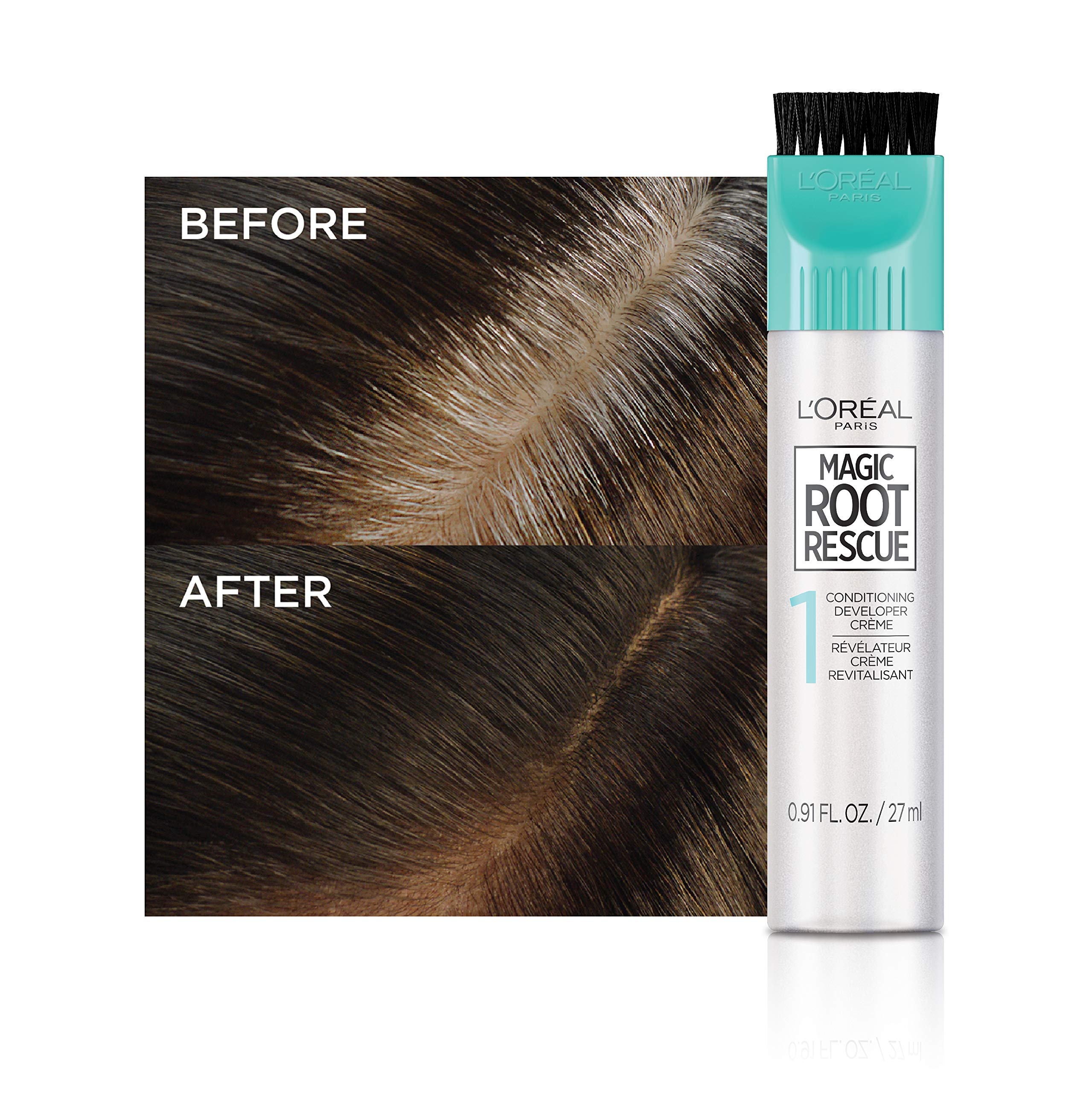 L’Oréal Paris Magic Root Permanent Hair Color, 10 Minute Hair Dye Kit to Rescue Roots with 100% Gray Hair Coverage, 4R Dark Auburn Red, 2 Pack (Packaging May Vary)