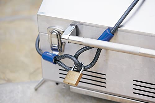 BRINKS - 15 ft x 3/8" Flexible Steel Loop Cable - Heavy Duty Vinyl Wrap for Corrosion Protection