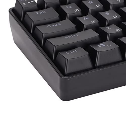 2.4G Wireless Bluetooth Keyboard Russian, RGB Backlight Mechanical Keyboard, Portable 60% Mechanical Gaming Keyboard with English Russian Fonts