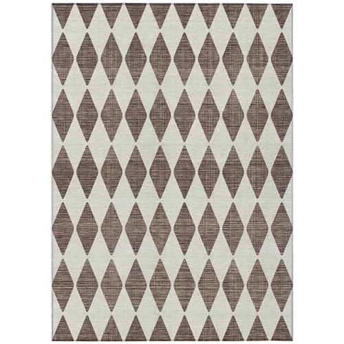 Addison Rugs Chantille ACN578 Brown 8' x 10' Indoor Outdoor Area Rug, Easy Clean, Machine Washable, Non Shedding, Bedroom, Living Room, Dining Room, Kitchen, Patio Rug