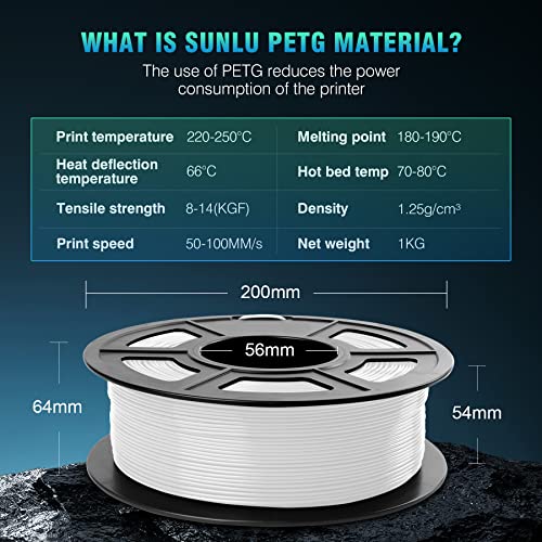 3D Printer Filament Vacuum Storage Kits and 3D Printer PETG Filament 1KG Black, Remove Moisture from Damp Filaments, Spool Storage Sealing Bags Kits, 32 * 34CM(12.59 * 13.38inch)