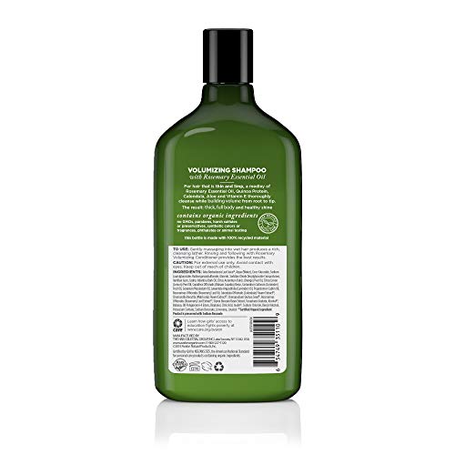 Avalon Organics Shampoo Volumizing Rosemary, 11 oz