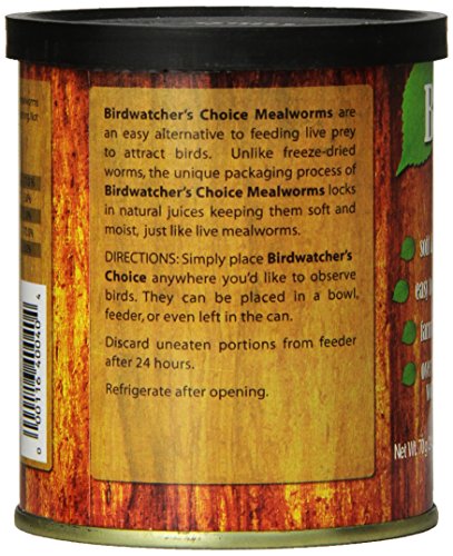 Birdwatcher'S Choice: Small Meal Worms, 70 G / 2.5 Oz