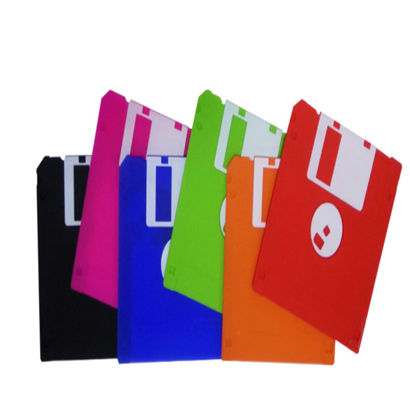 Floppy Disk Retro Silicone Drink Coaster-Floppy Disk, A Set of 6 for Desktop Protection and Prevent Furniture Damage, Small to-Do Notepad