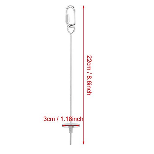 Parrot Fruit Holder, Stainless Steel Bird & Small Animals Stainless Steel Fruit Vegetable Holder Foraging Toy Bird Treat Skewer(#2)