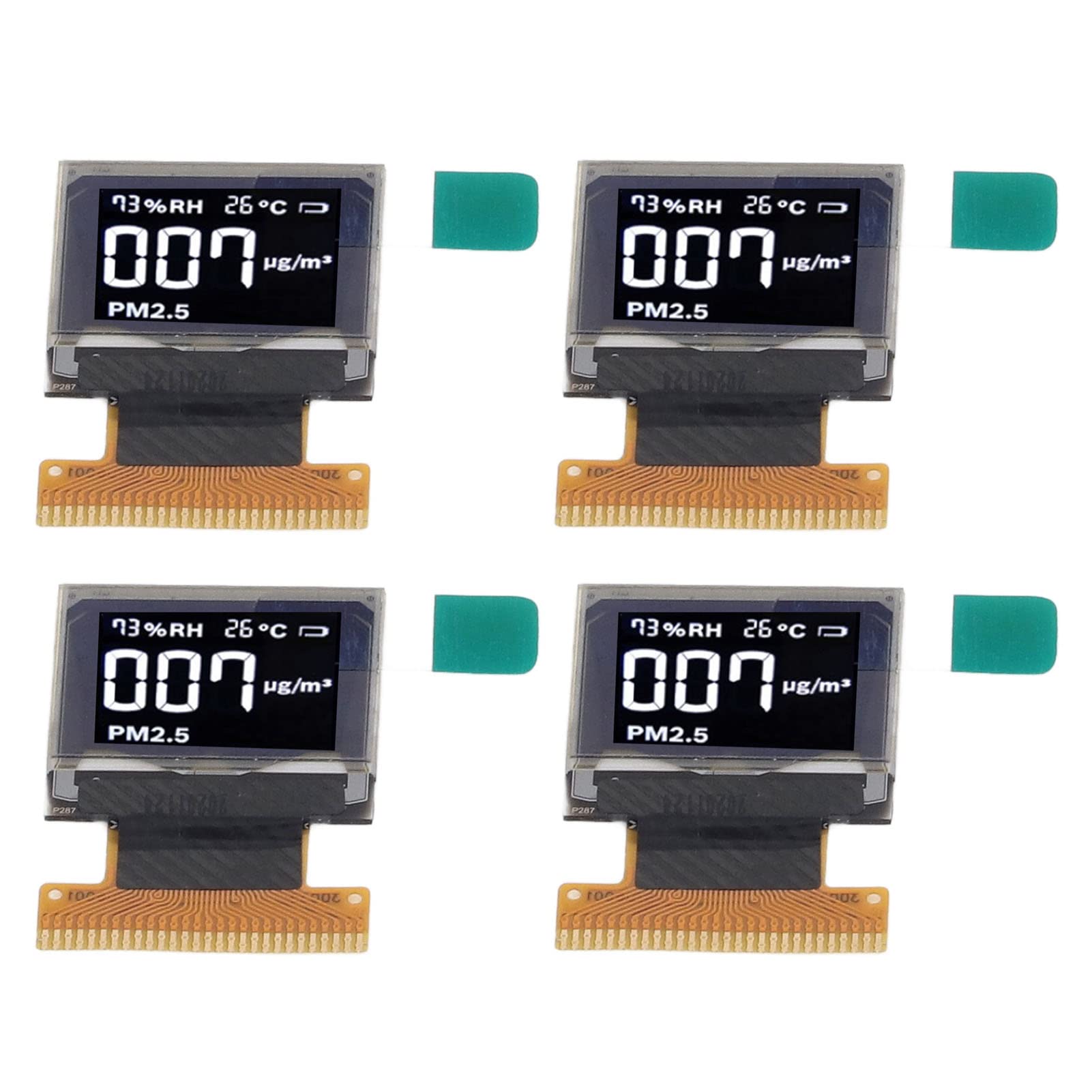 28PIN LCD Display Screen, 64x48 28PIN Organic Light Emitting Diode Display Bright 4Pcs 0.66in Glass Free Construction for Maintenance