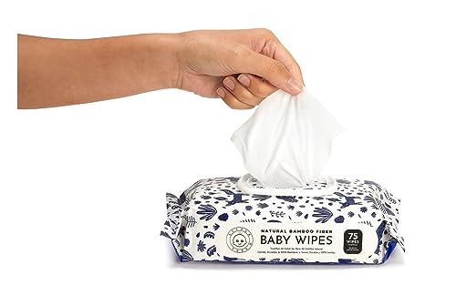 Little Toes Natural Baby Wipes with Woodland Design 75 Count