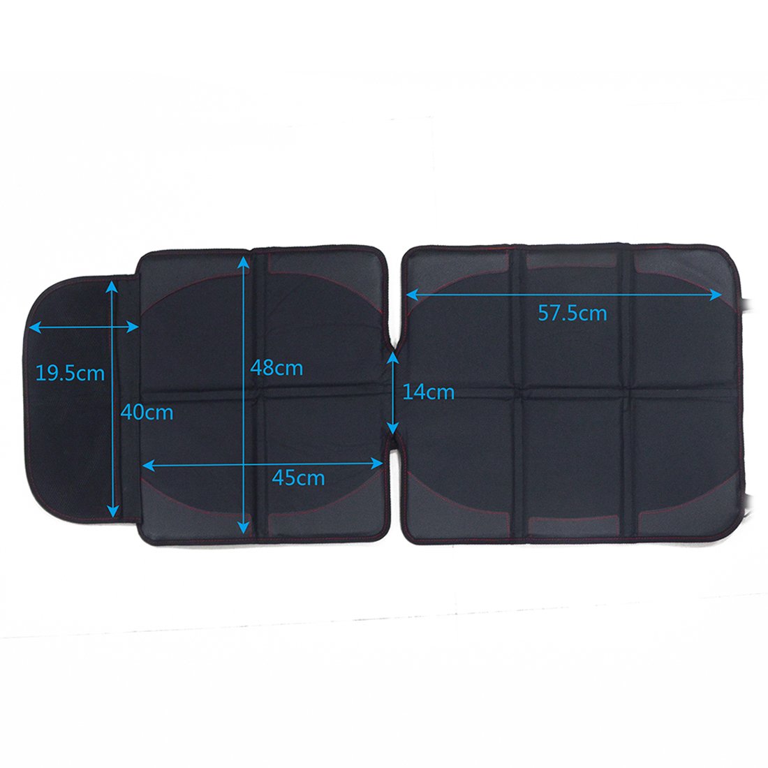 FLR 2 Pcs Car Seat Protector Black Waterproof Universal Foldable Car Seat Cover Protector Dog Mat with Thickest Padding for Child & Baby Cars Seats