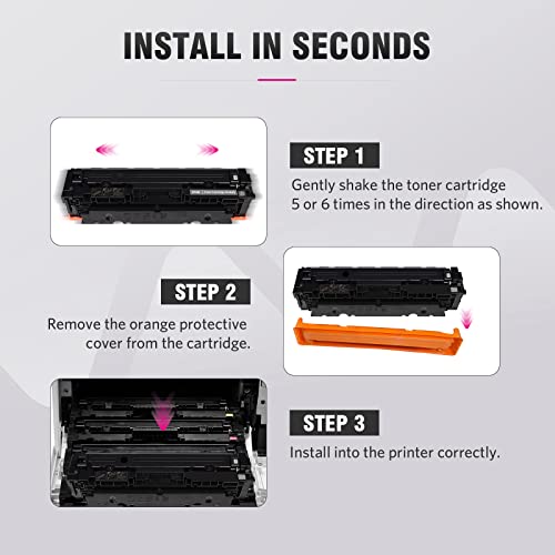 ALLWORK 414A [with Chip] Remanufactured Toner Cartridge Replacement for HP 414A 414X W2020A W2021A W2022A W2023A Work with HP Color Pro M454dn M454dw MFP M479dw M479fdn M479fdw M455dn M480f 4 Packs