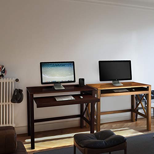 Casual Home Montego Folding Desk with Pull-Out Tray-Espresso