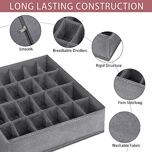 8 Pack Drawer Organizers for Clothing, Drawer Organizer Clothes Fabric Foldable Underwear Organizer, Dresser Organizer Closet Storage Dividers Bins for Storing Sock, Bra, Panty, Scarf, Belt, Ties